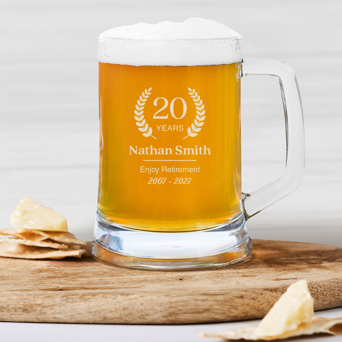 Personalised 500ml Beer Mug | Unique Corporate Retirement Gift ...