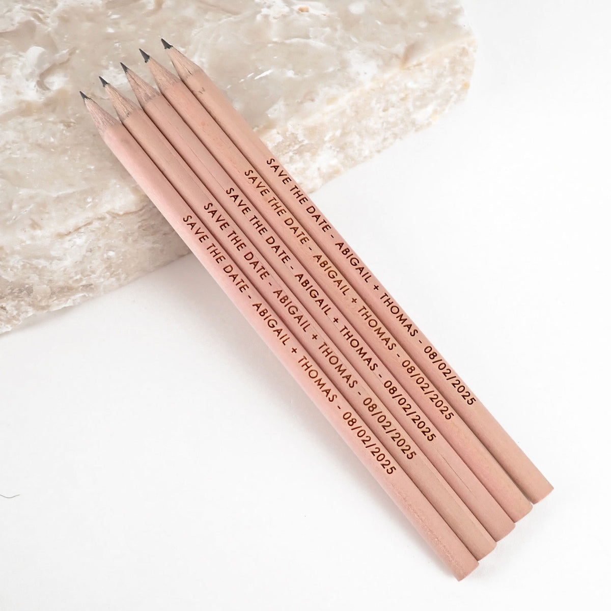 Engraved Wooden Save the Date Pencil | Personalised Favours ...