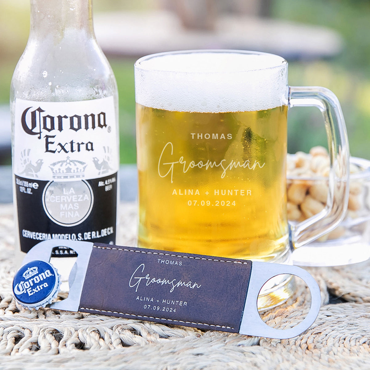 Engraved Groomsman Beer Mug Gift Set | Personalised Favours ...