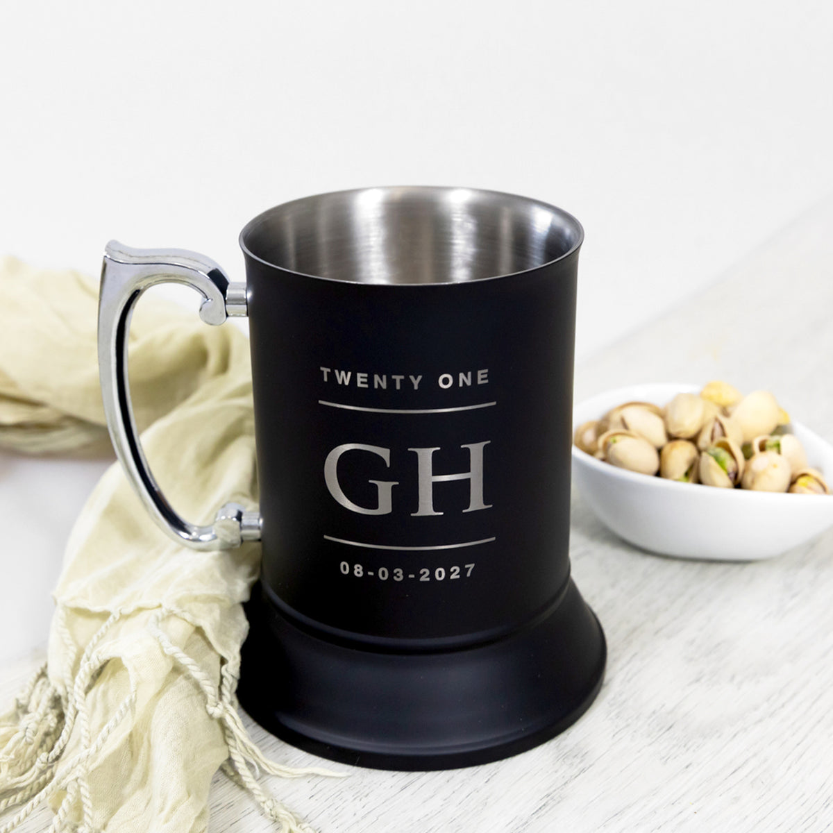 Engraved Birthday Metal Beer Mug 450ml | Free Delivery – Personalised ...