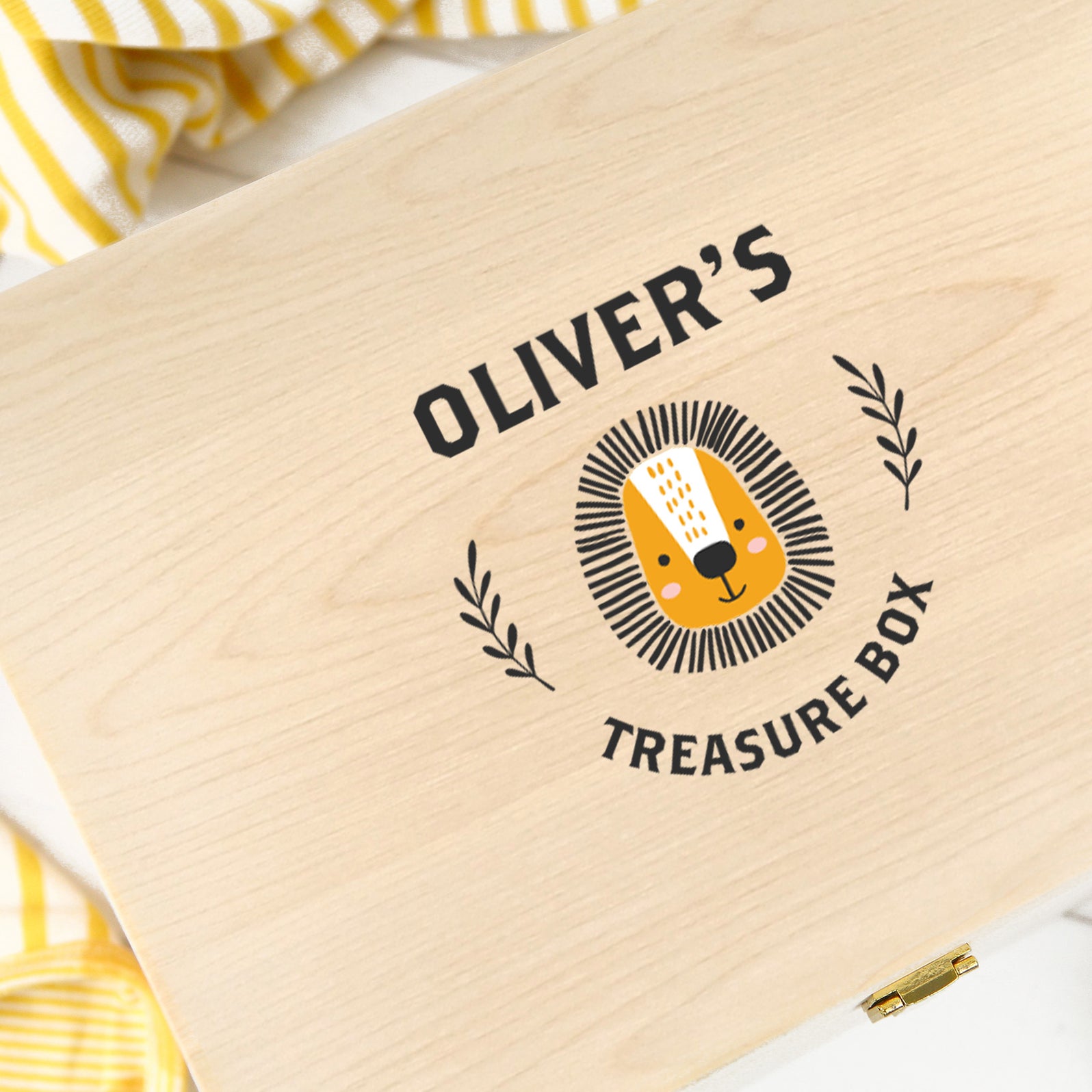 Boy Printed Wooden Treasure Keepsake Toy Box| Personalised Favours