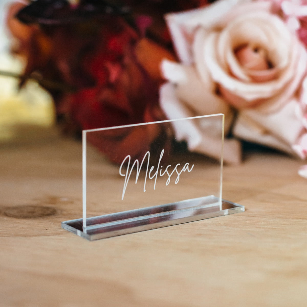 Wedding Placecards with Gold, Silver & Black Stands | Personalised ...