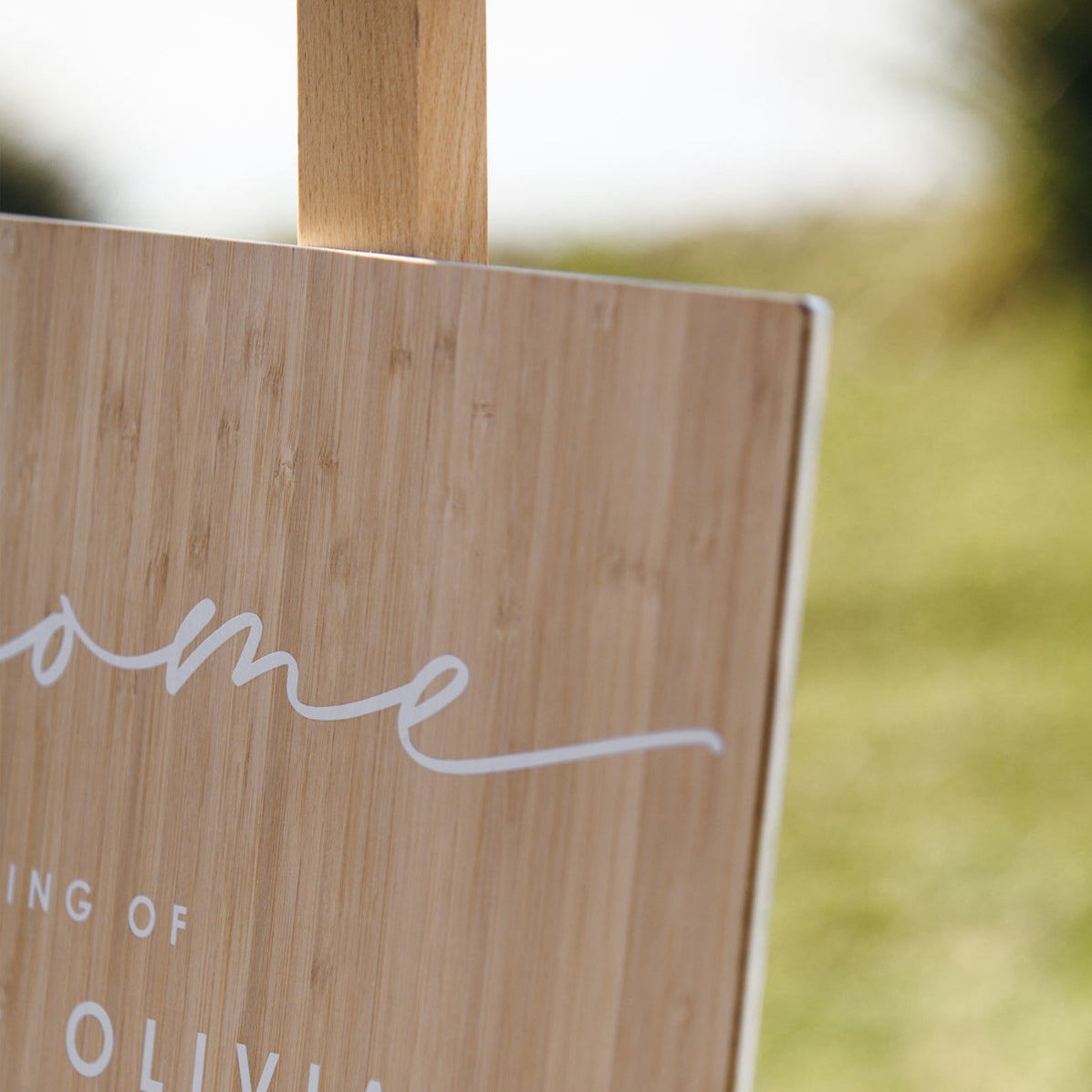 Printed A1 Size Bamboo Wedding Welcome Sign | Personalised Favours