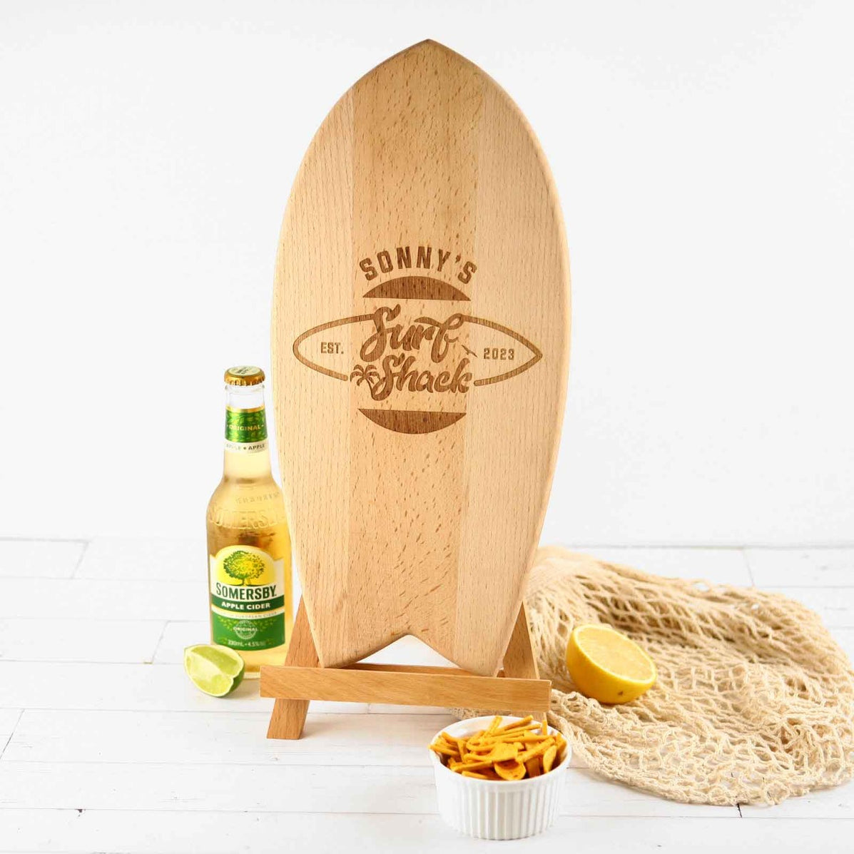 Personalised Wooden Surfboard Birthday Gift | Free Delivery
