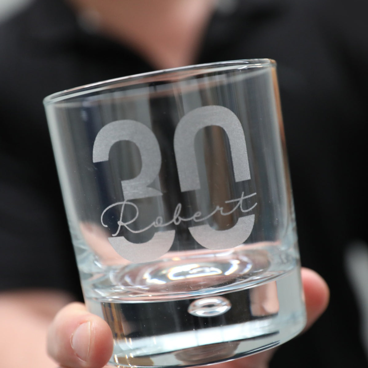 Engraved Birthday Milestone 305ml Round Scotch Glass | Personalised ...