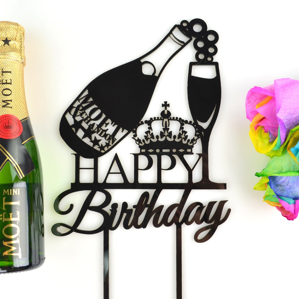 Moet & Chandon Birthday Cake Topper | Personalised Favours