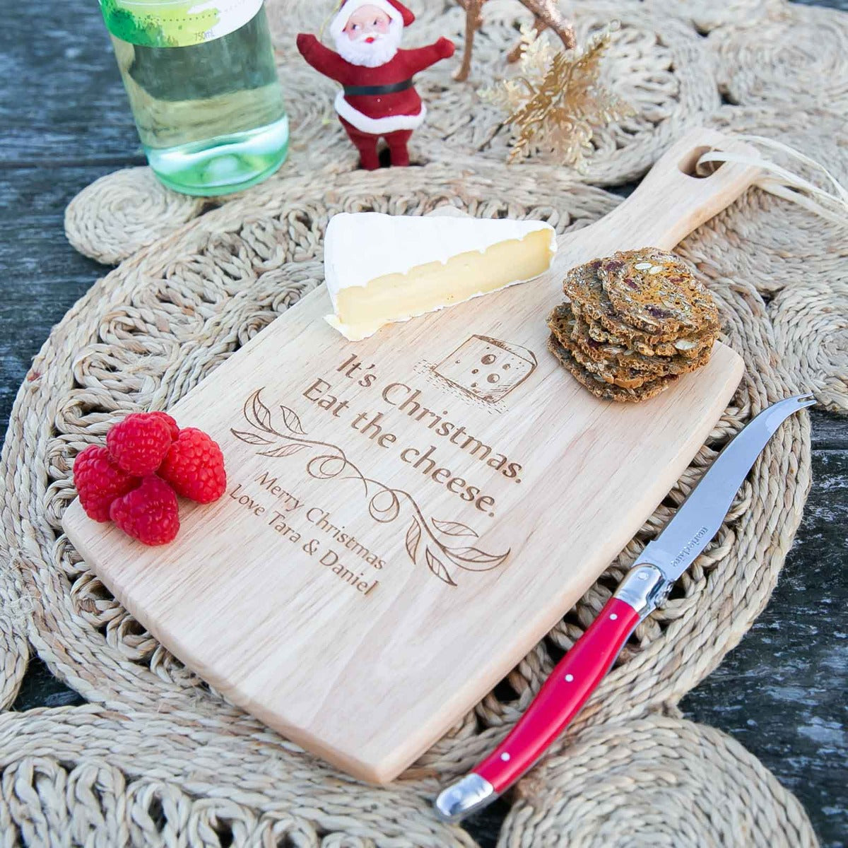 Engraved Wooden Christmas Paddle Board | Personalised Favours