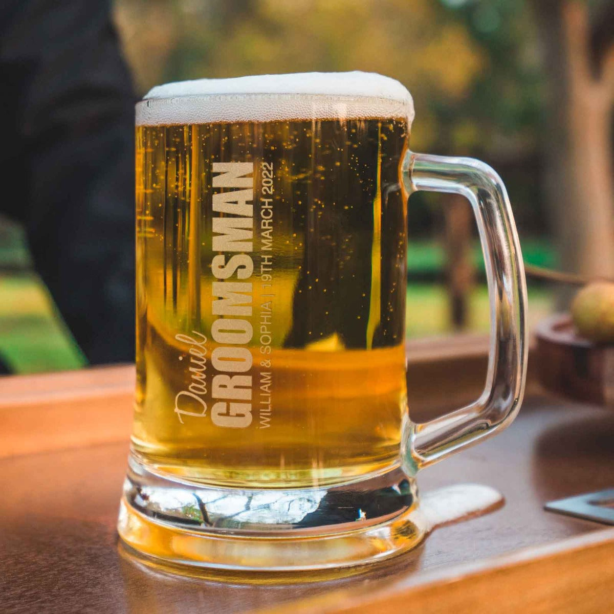 Bold Series Wedding 500ml Beer Mug | Personalised Favours ...