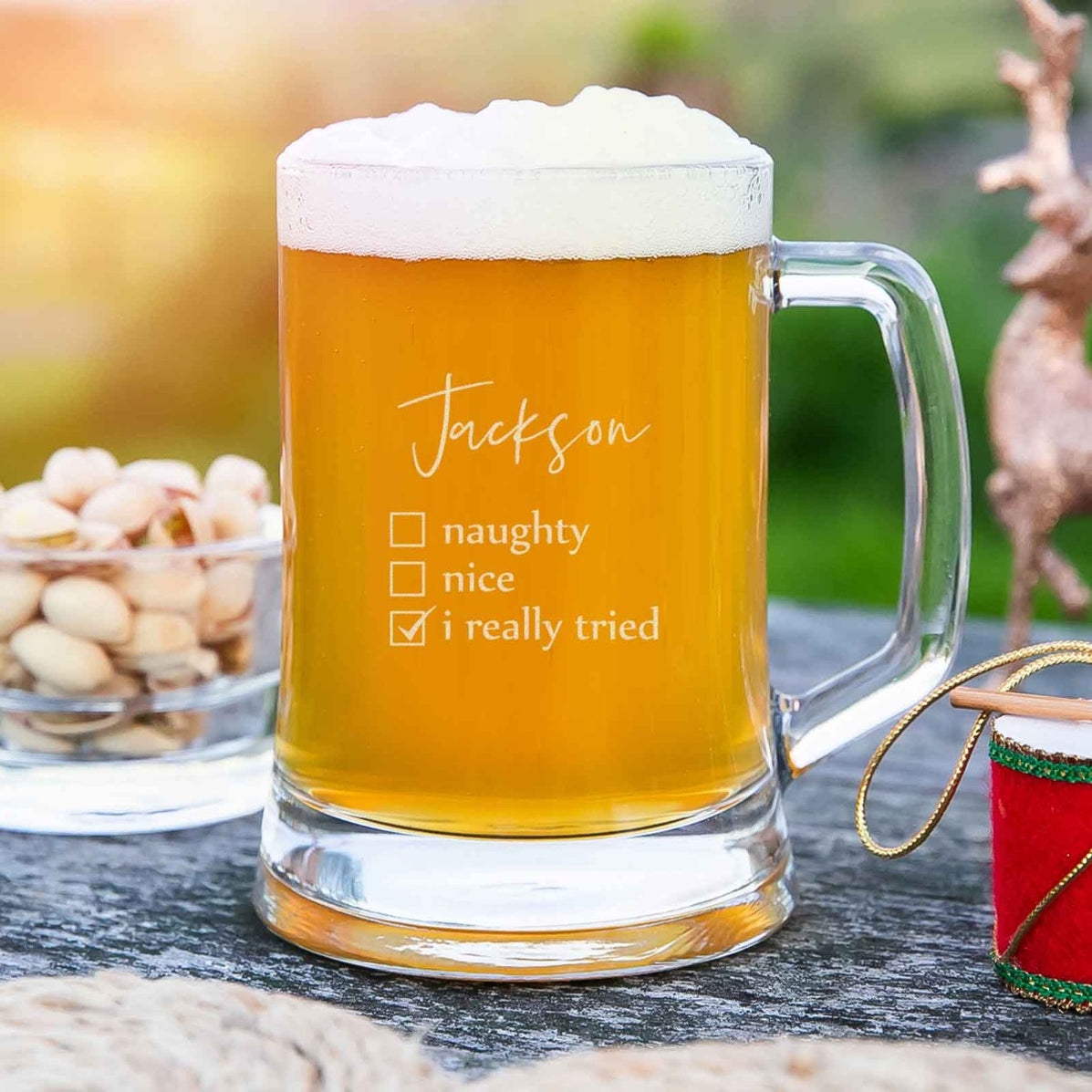 Engraved Christmas Beer Stein Mug | Personalised Favours – Personalised ...
