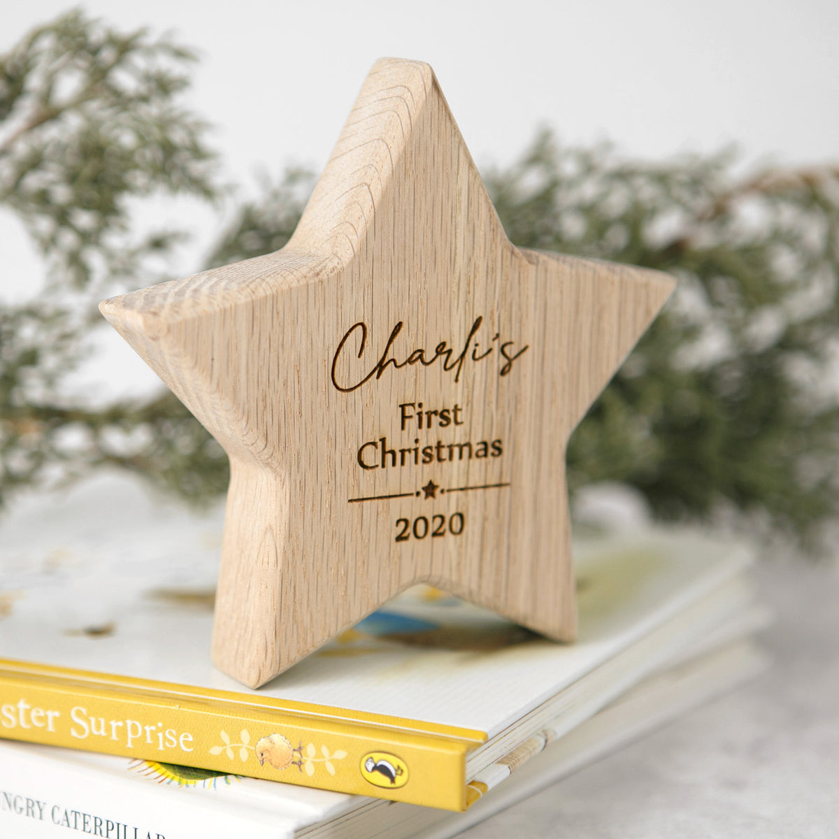 Christmas Engraved Wooden Star Keepsake | Personalised Favours ...