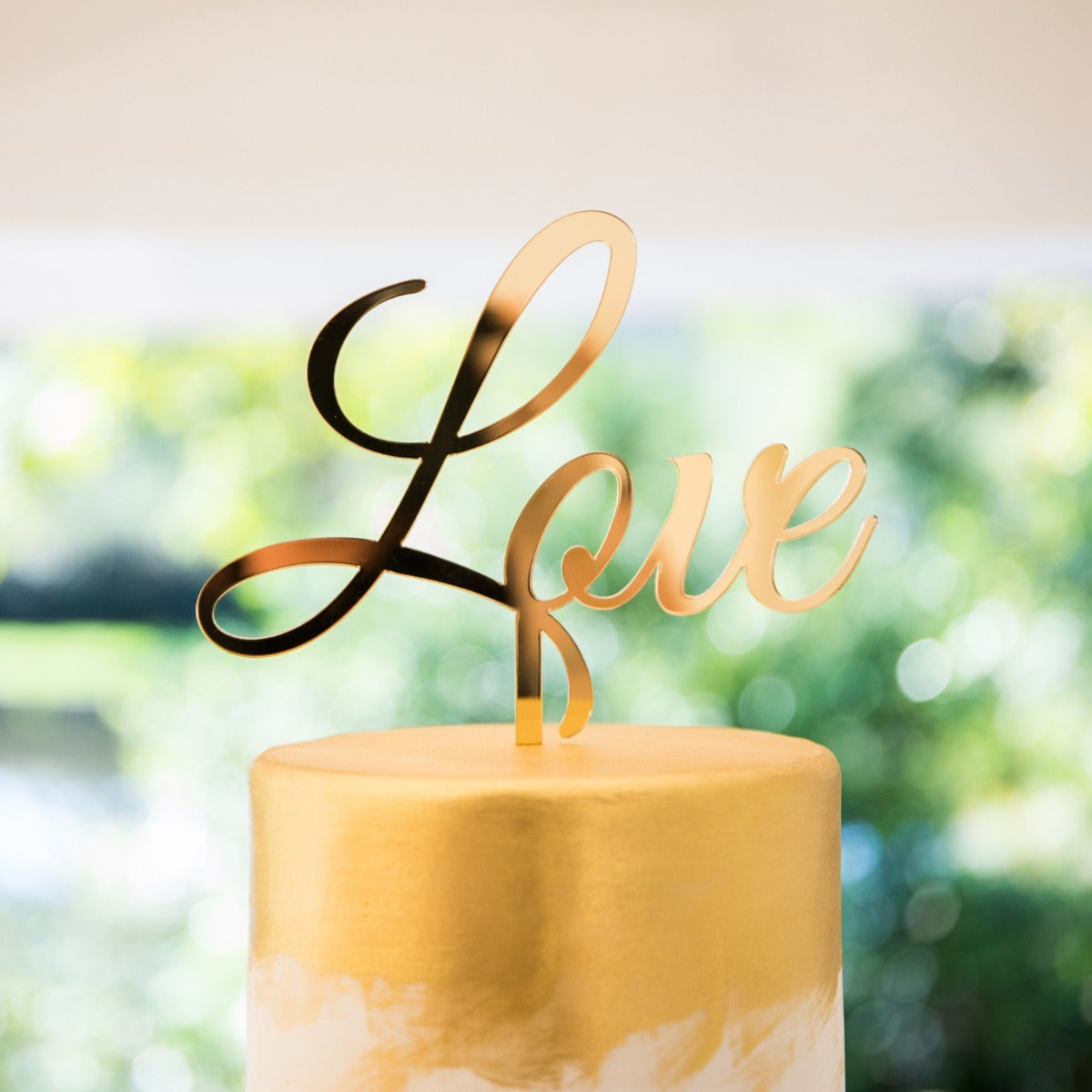 Rose Gold Love Wedding Cake Topper | Personalised Favours ...
