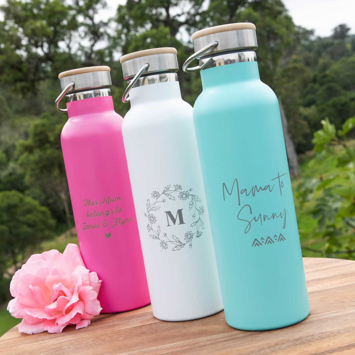Mother's Day Engraved Metal Water Bottle | Personalised Favours