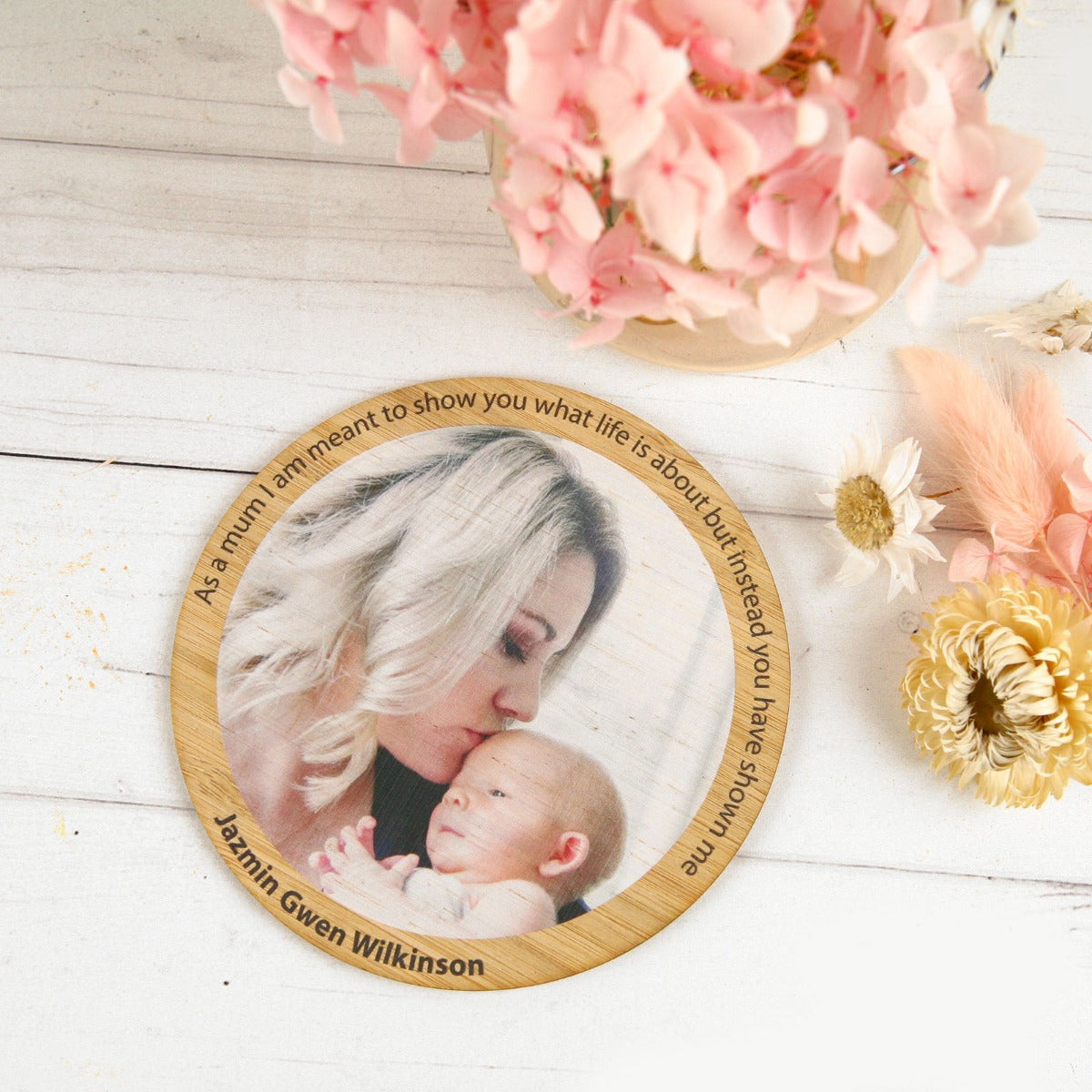 Printed Mother’s Day Photo Wooden Magnet | Personalised Favours ...