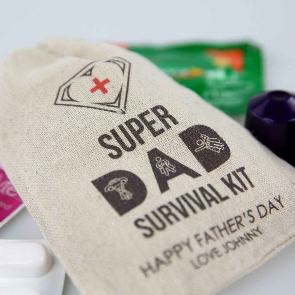 Printed Father’s Day Survival Kit Gift Bags | Personalised Favours