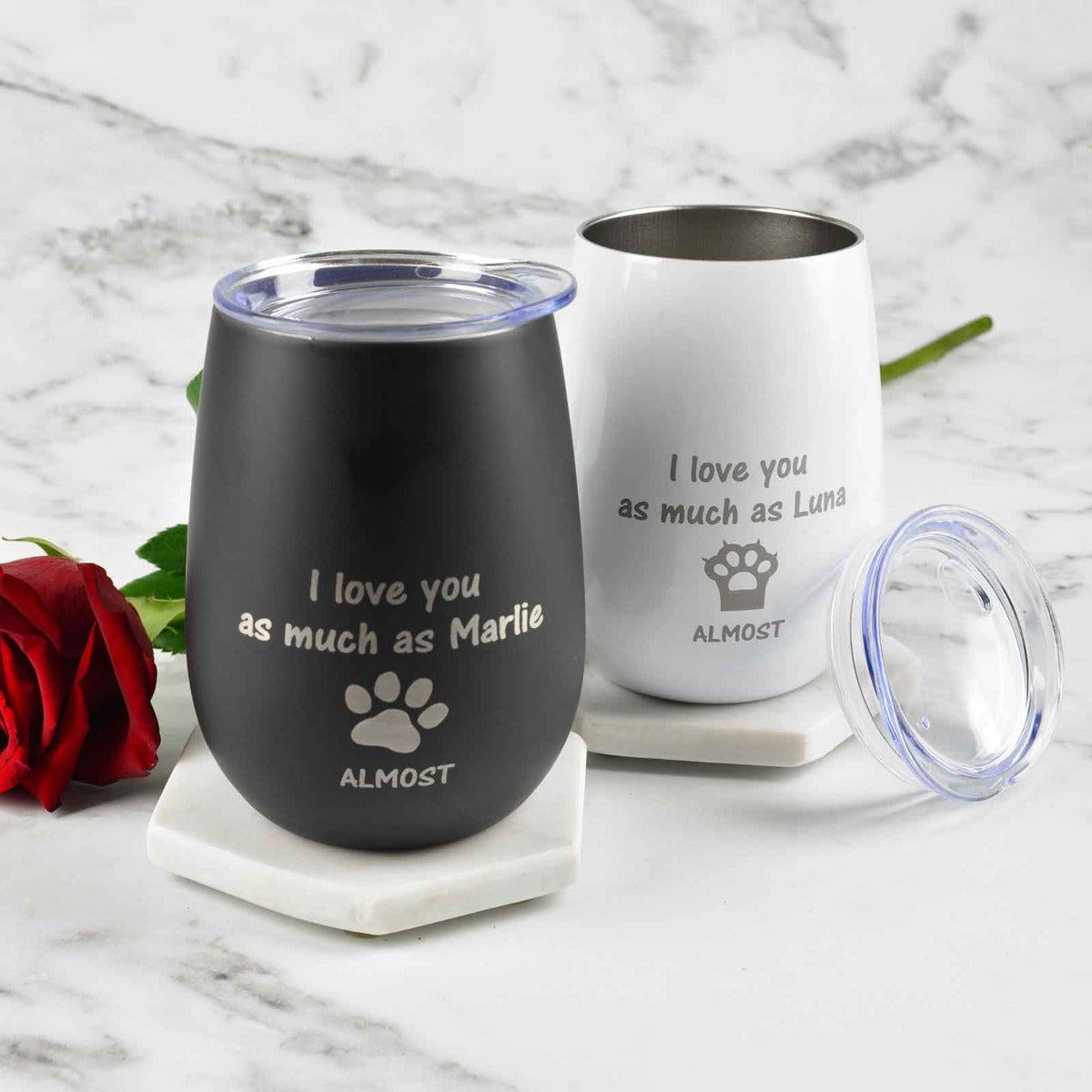 Personalised Wine Sipper Keep Cup Valentine's Day Gift | Free Delivery