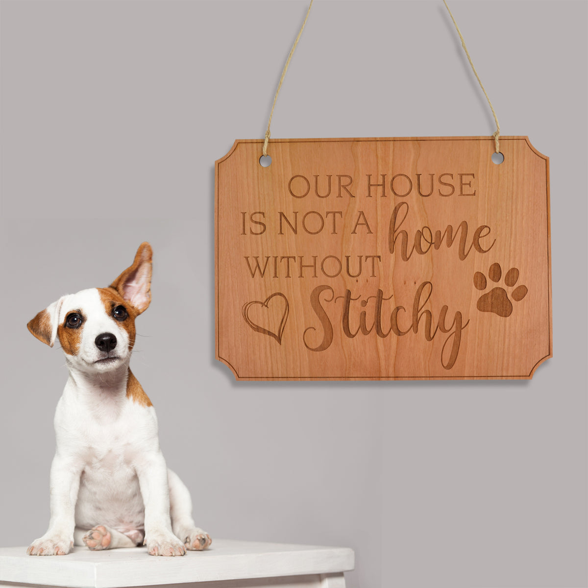 Engraved Wooden Pet Sign for your Home | Personalise Favours