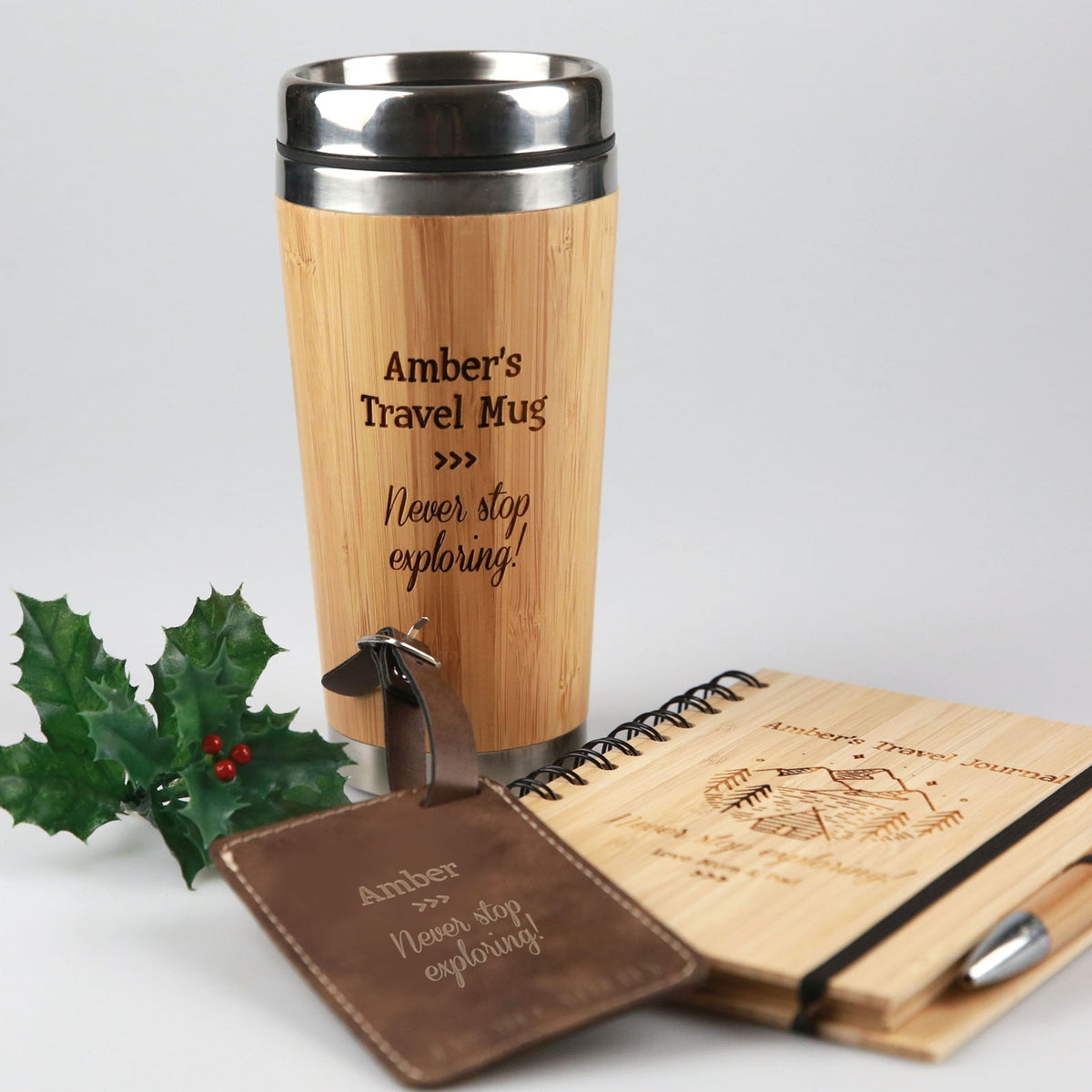 Customised Engraved Christmas Travel Hamper | Personalised Favours